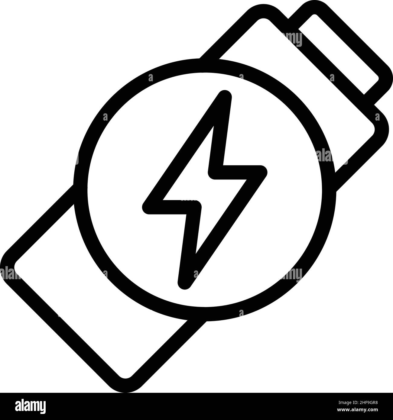 Energy level icon outline vector. Power mobile. Charge battery Stock ...