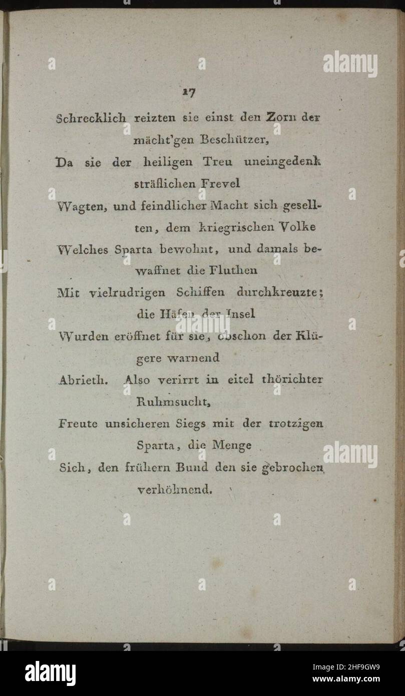 Schiller Musenalmanach 1800 017 Stock Photo - Alamy