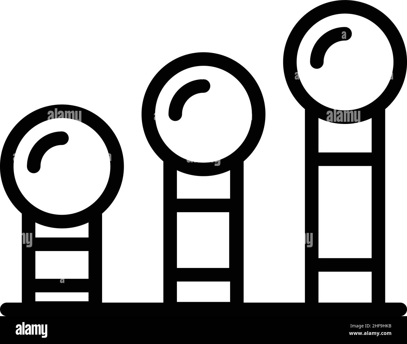Benchmark industry icon outline vector. Business compare. Cost product ...