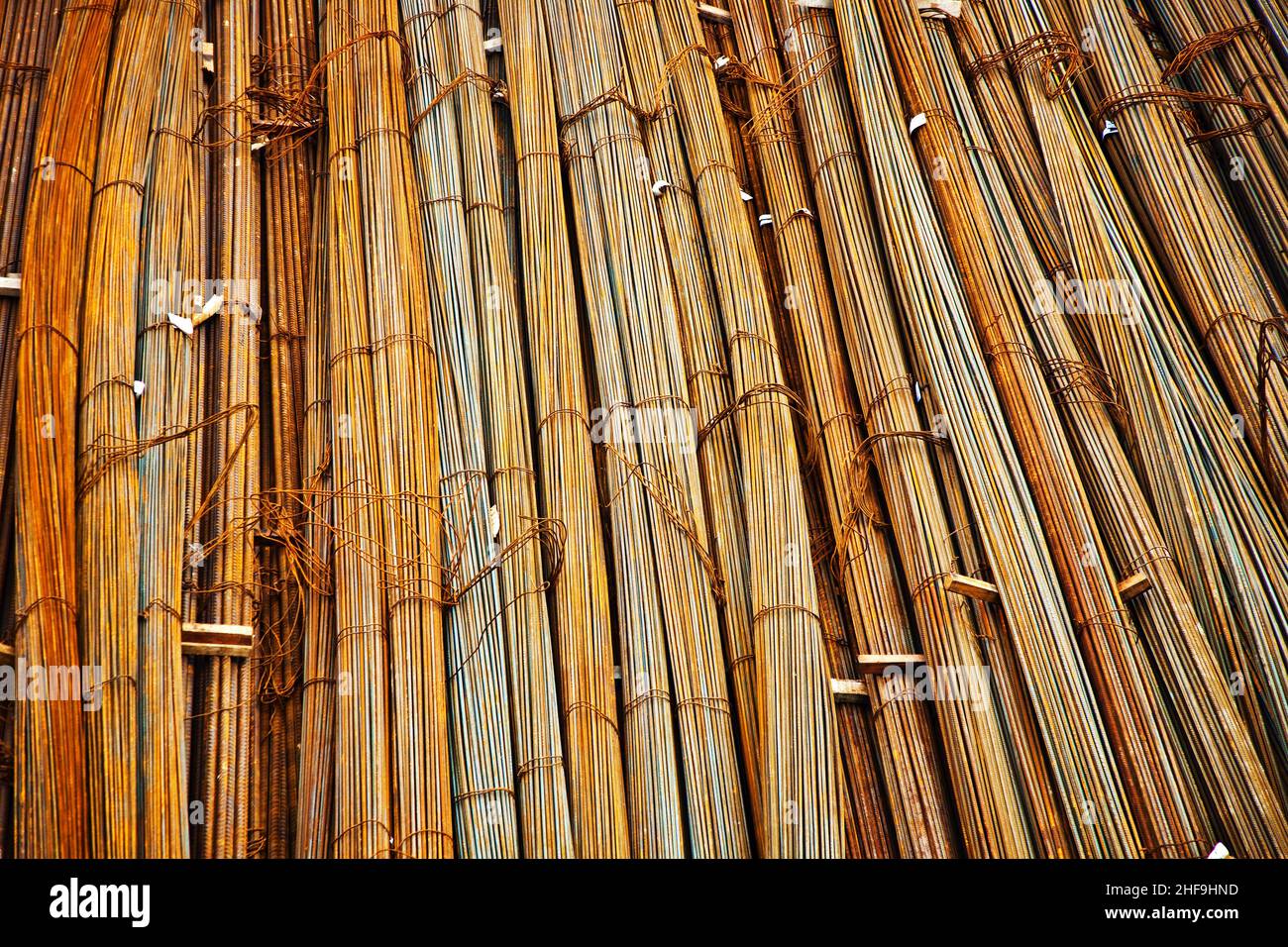 iron for concrete armoring at the construction site Stock Photo - Alamy