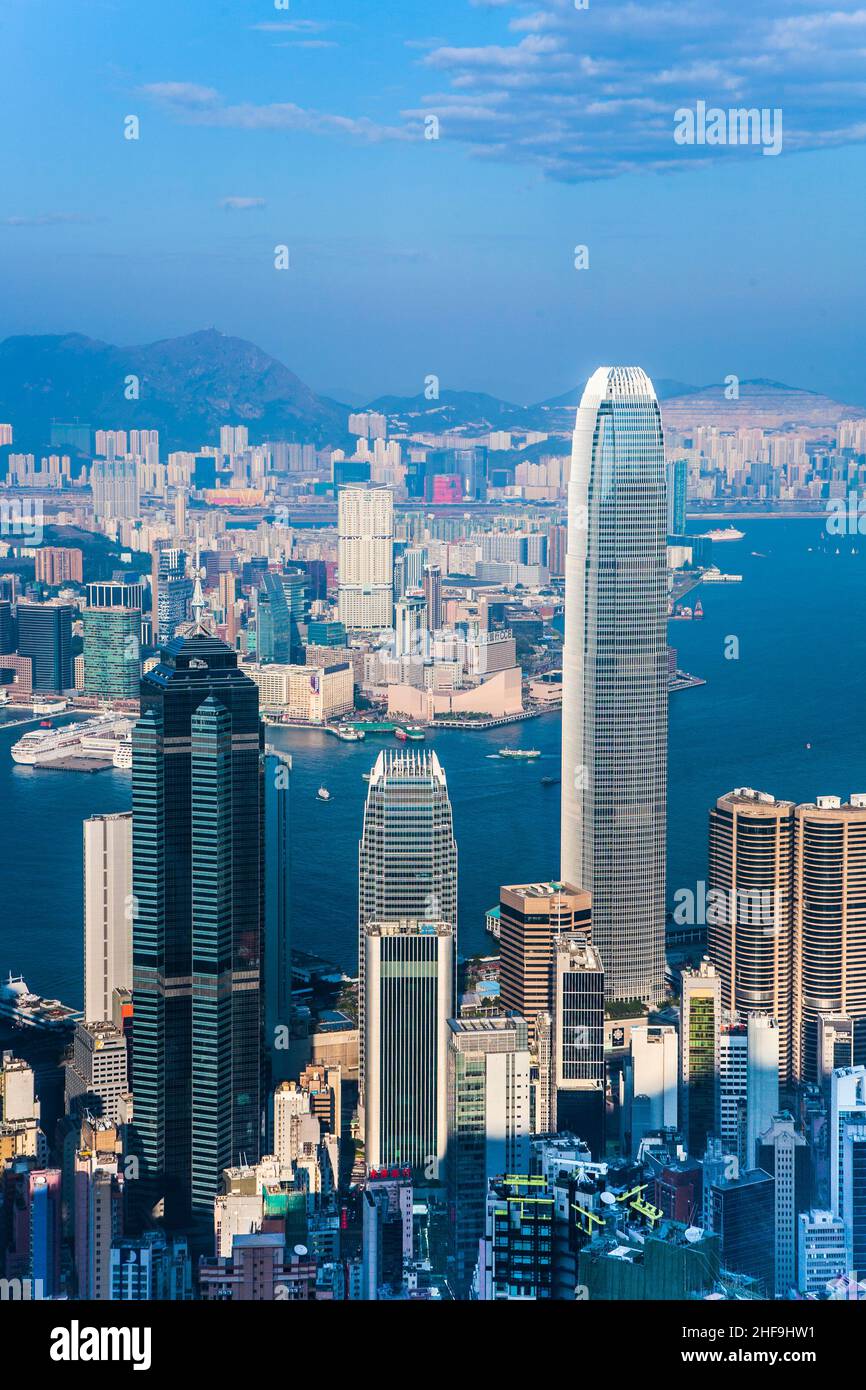 Hong Kong city view from Victoria peak Stock Photo - Alamy