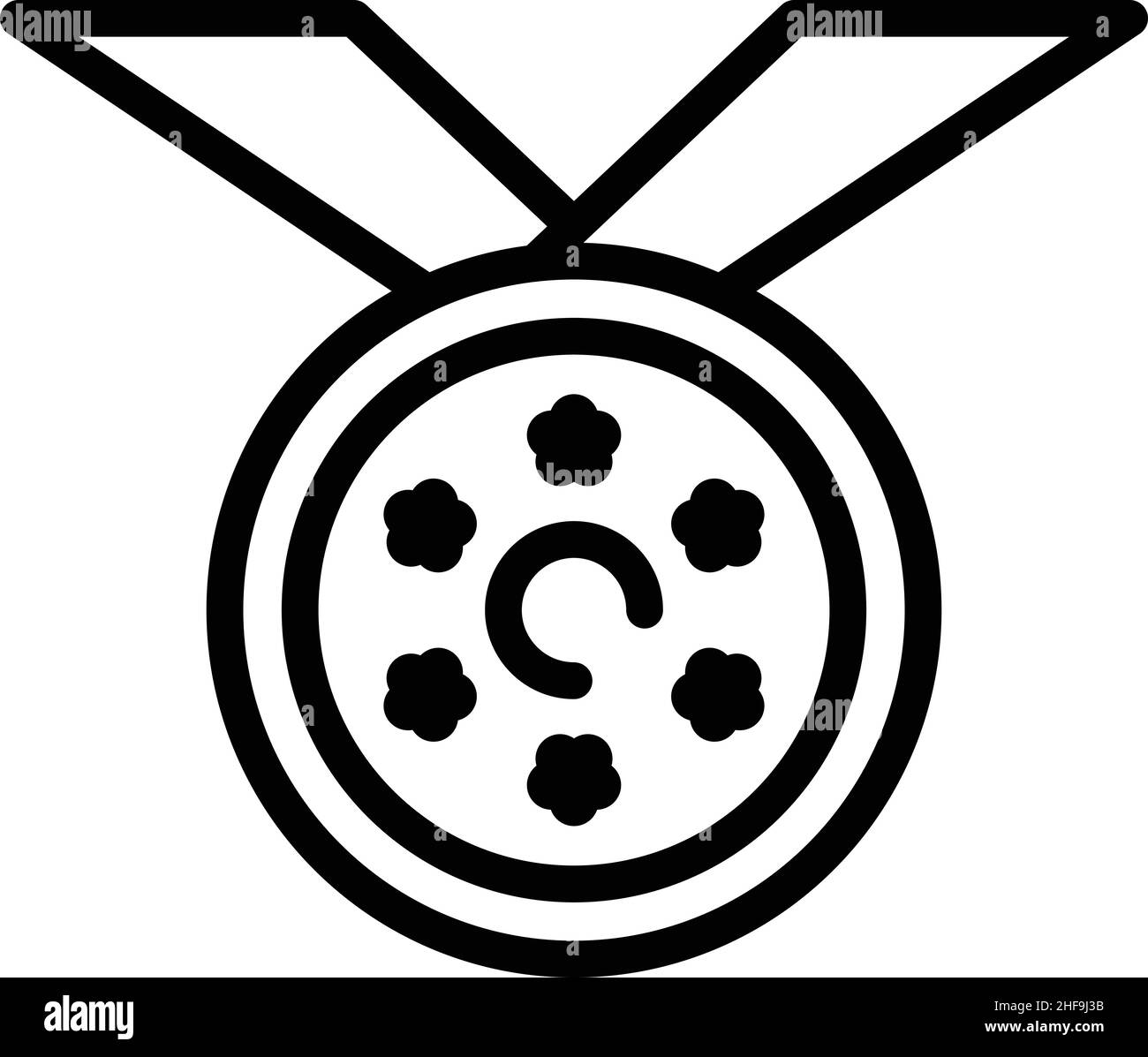 Medal test benchmark icon outline vector. Best leader. Time unit Stock ...