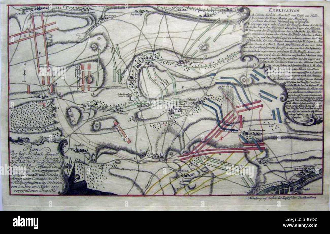 Schlacht bei Rosbach-A Stock Photo - Alamy
