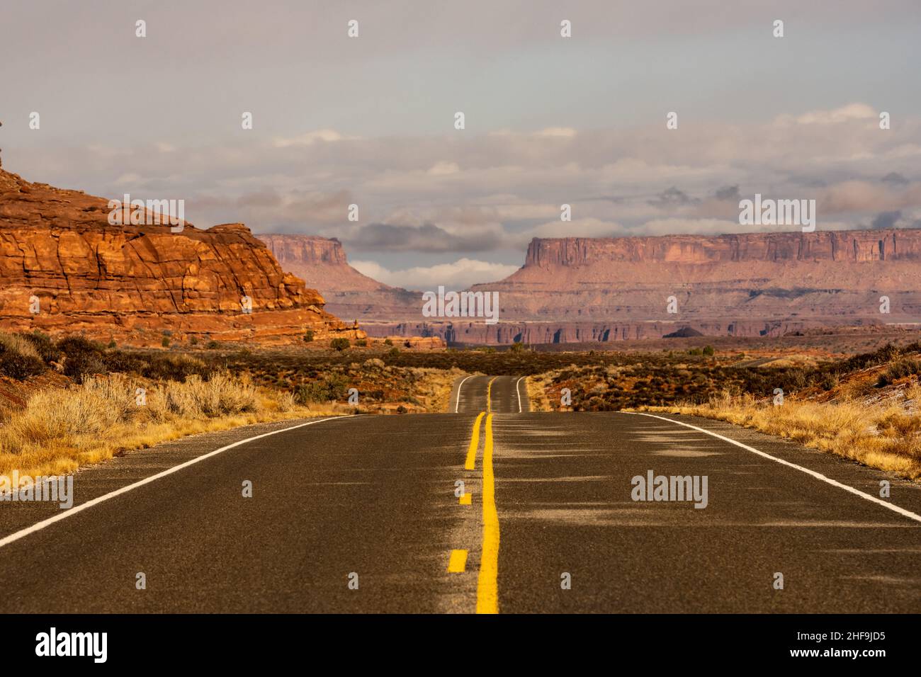 Heading Into A Dip into The Road On The Way To Canyonlands National ...