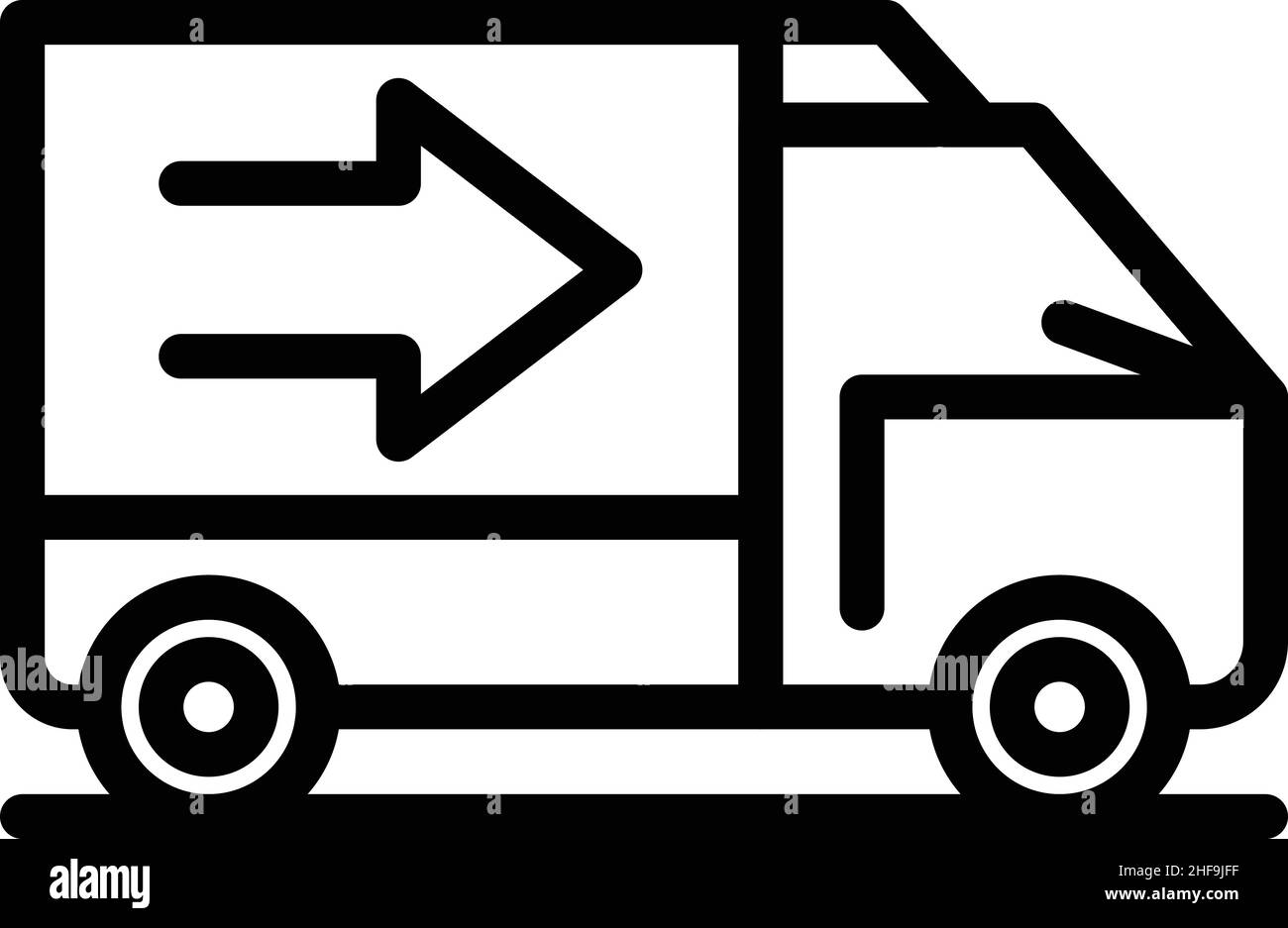 Relocation truck icon outline vector. Cargo company. Service house ...