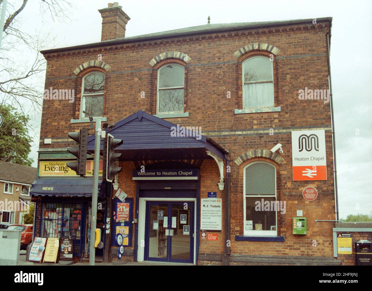 Manchester, UK - October 2020: Heaton Chapel station building Stock ...
