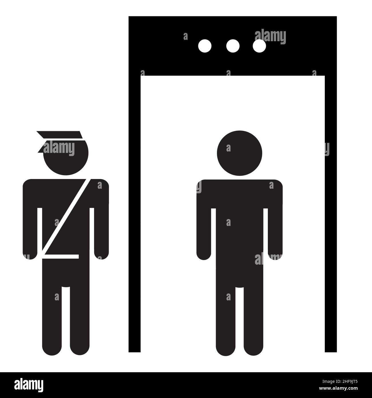 airport security icon on white background. security check sign ...
