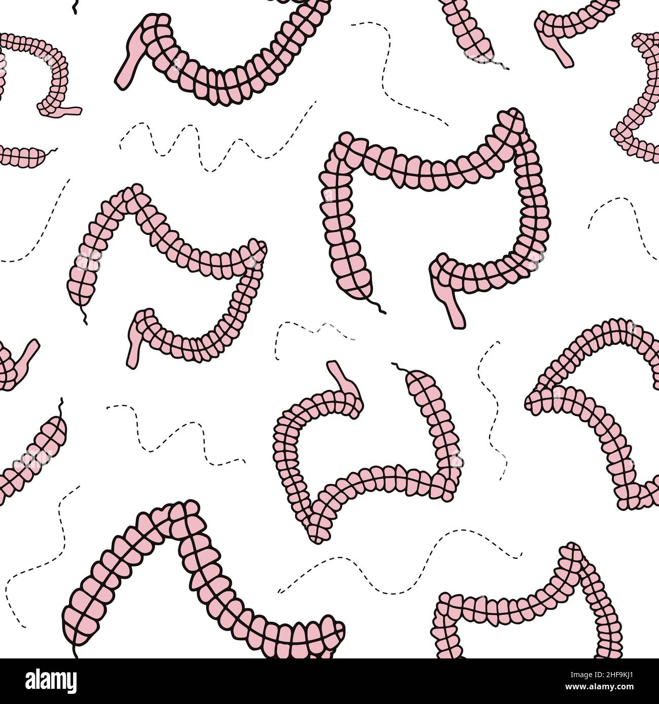 Bowel texture repeating pattern for gastroenterologist background. Fun ...