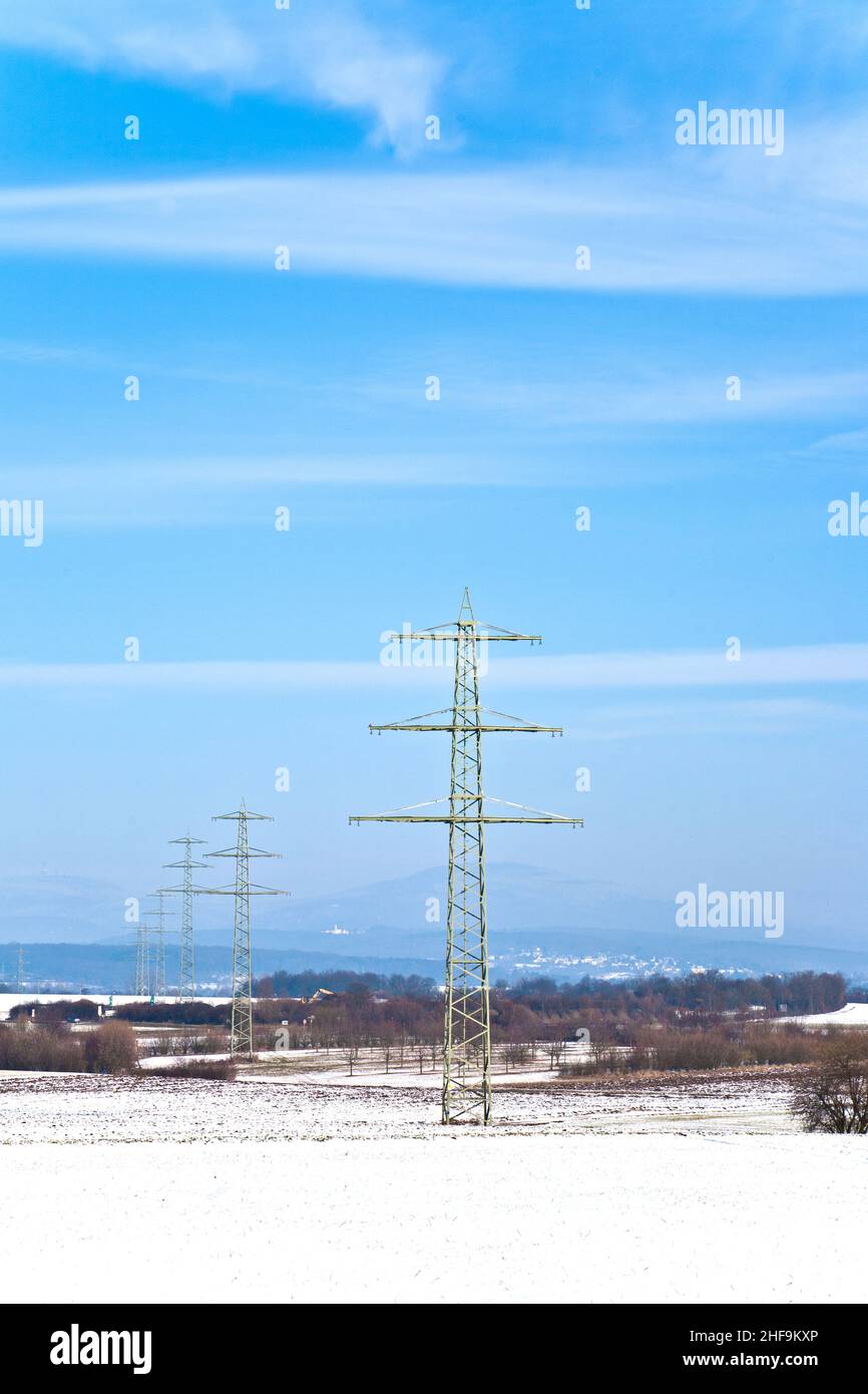 beautiful landscape with electrical tower Stock Photo - Alamy