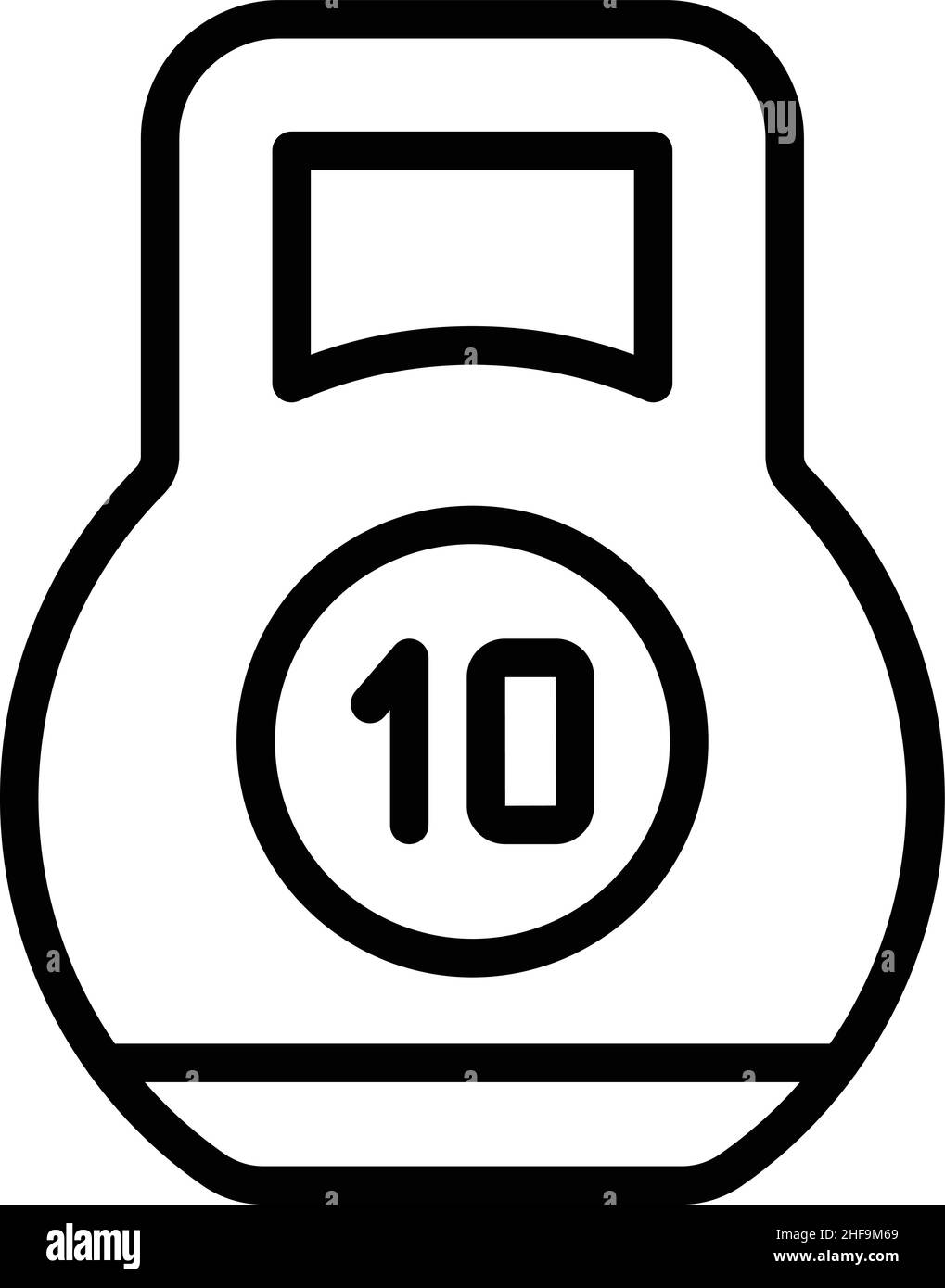 Kettlebell icon outline vector. Heavy weight. Training sport Stock ...