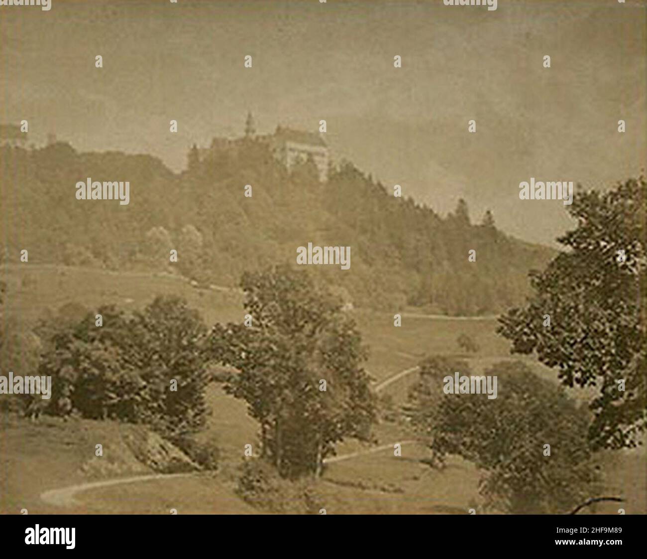 Schloss Heiligenberg vor 1870 Stock Photo - Alamy