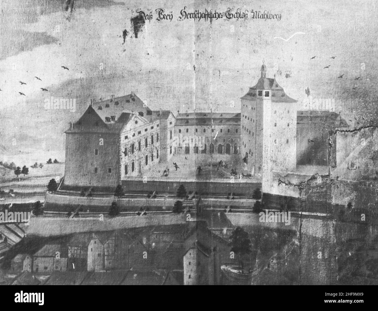Schloss Malberg um 1711 Stock Photo - Alamy
