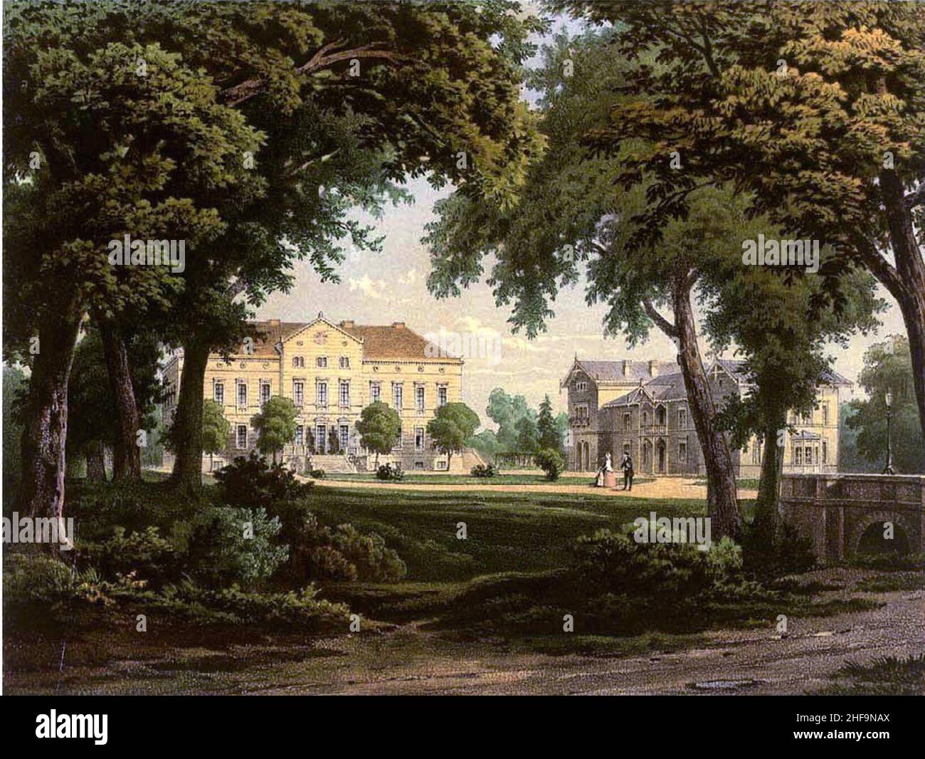 Schloss Quittainen Sammlung Duncker Stock Photo - Alamy