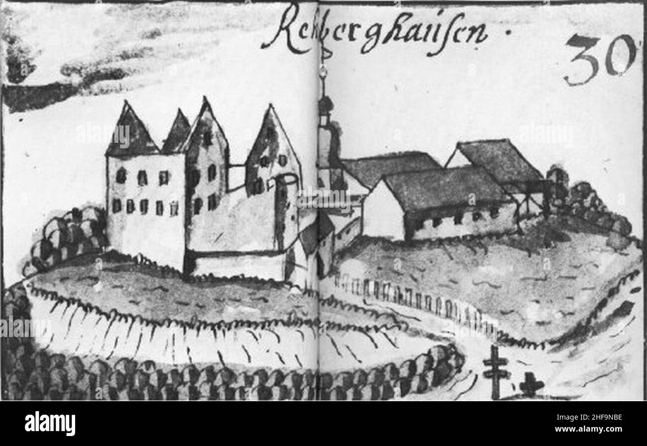 Schloss Rechberghausen by Andreas Kieser 1685 Stock Photo - Alamy
