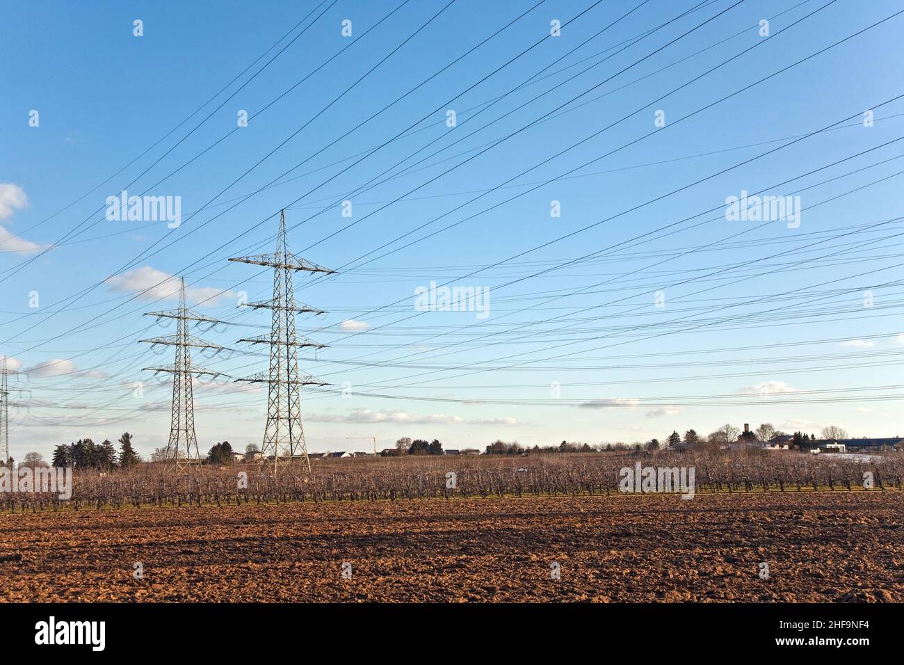 electricity tower for energy in beautiful landscape Stock Photo - Alamy
