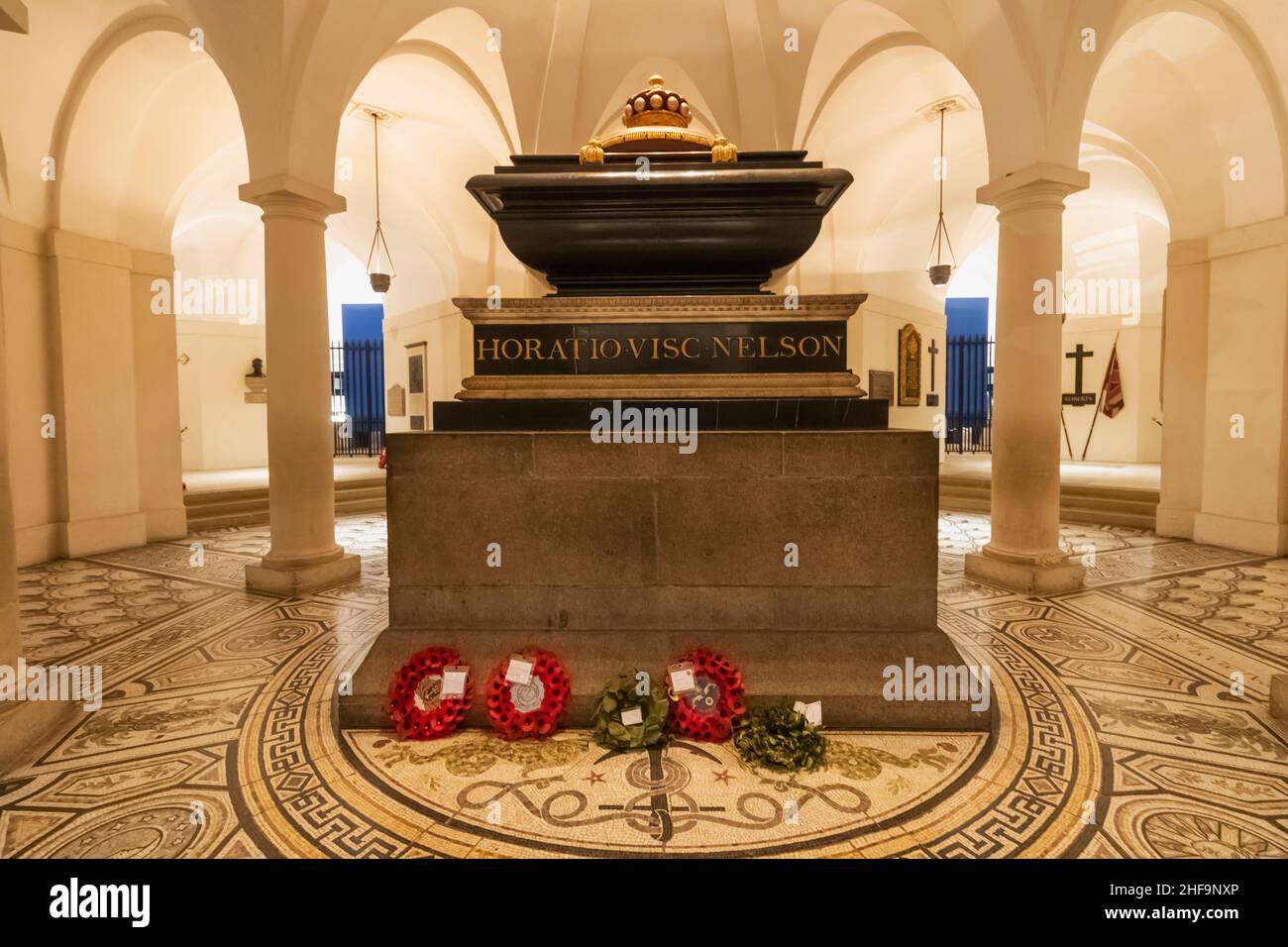 England, London, St. Paul's Cathedral, The Crypt, Tomb of Horatio ...
