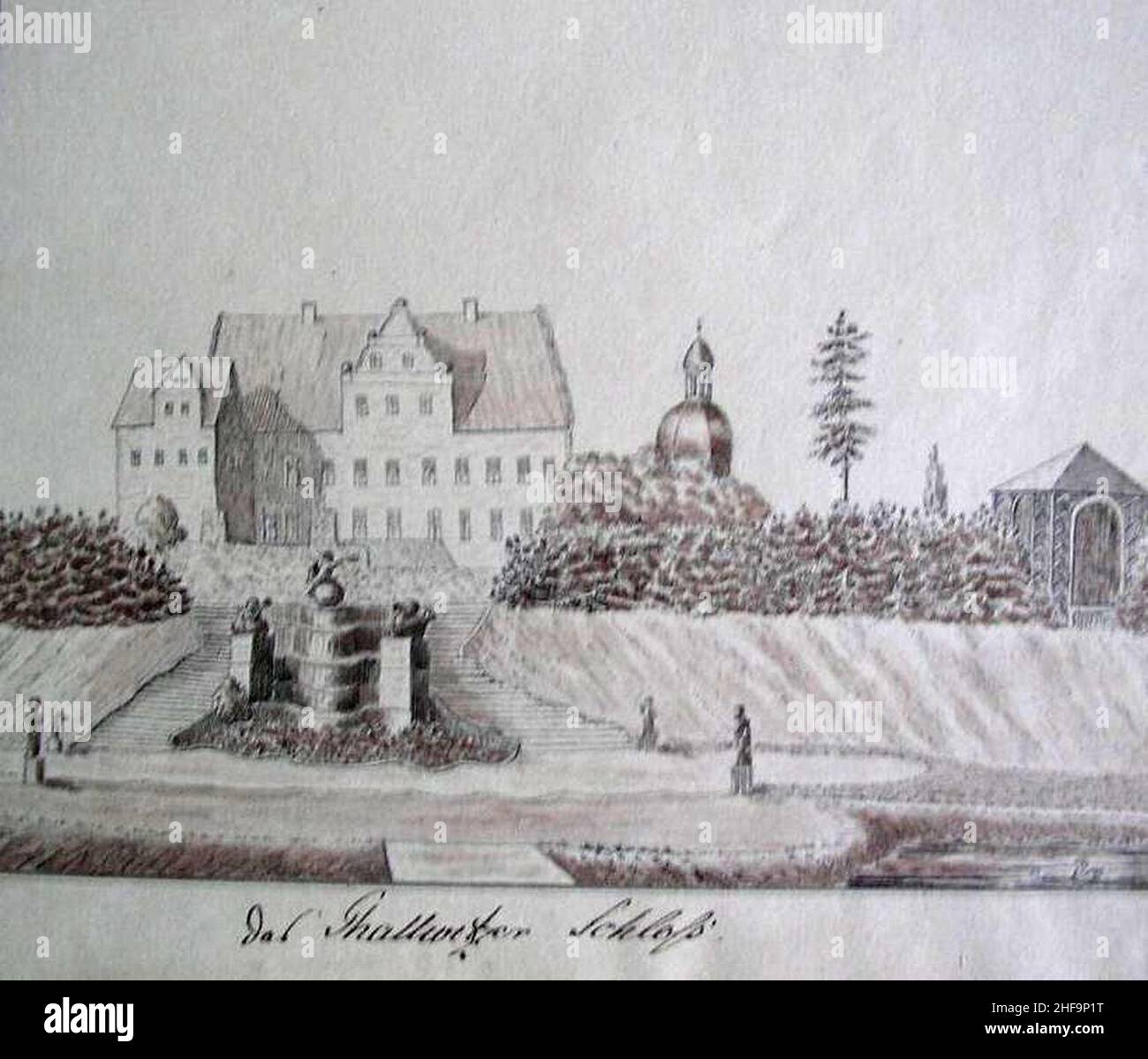 Schloss Thallwitz 19Jh Stock Photo - Alamy