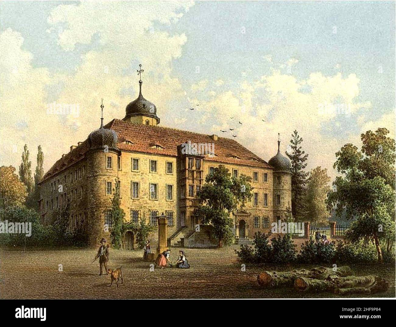 Schloss Unterfrankleben Sammlung Duncker Stock Photo - Alamy