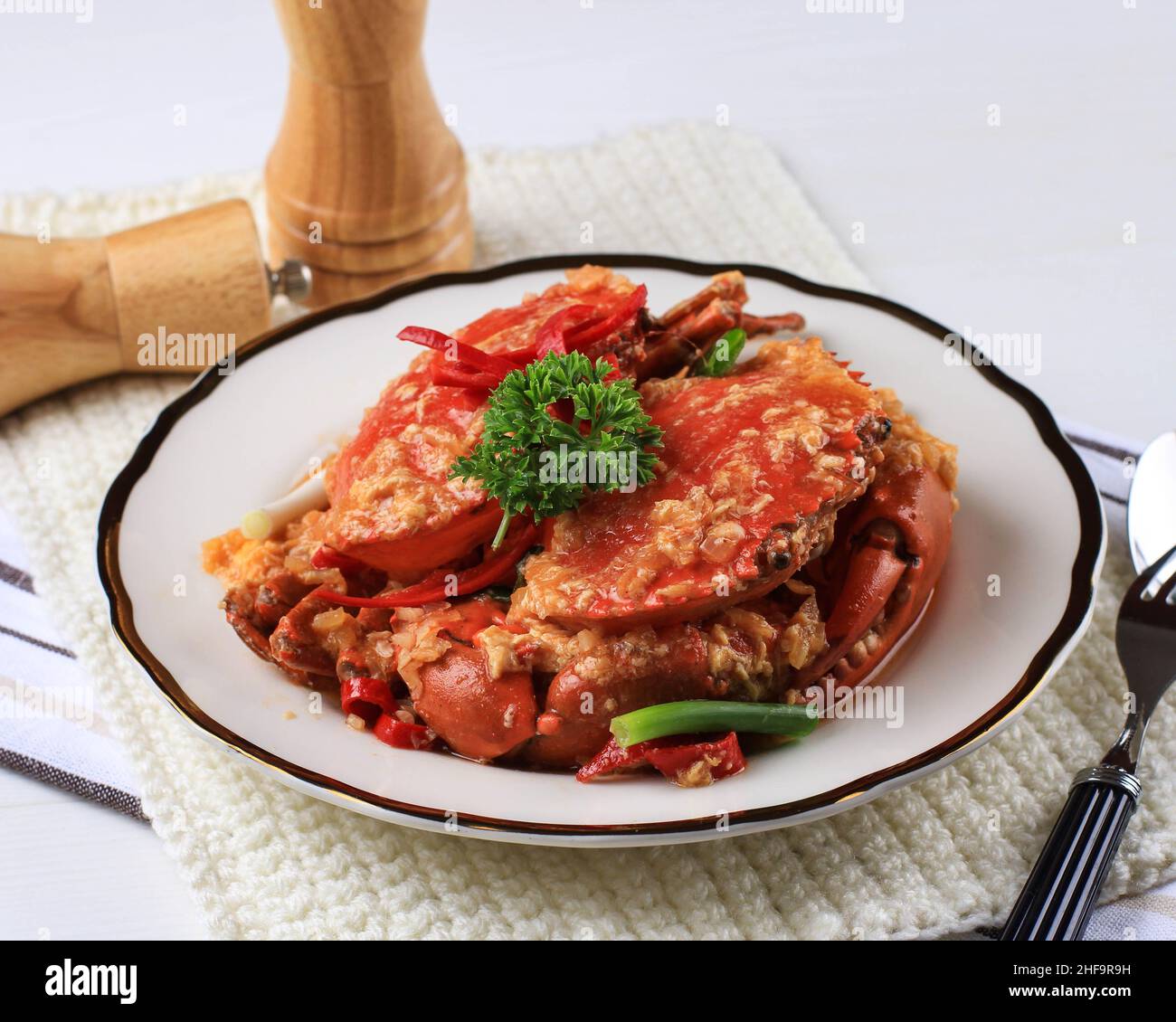 Chilli Mud Crab, Crab with Singaporean Sauce, Special Singapore Cuisine ...