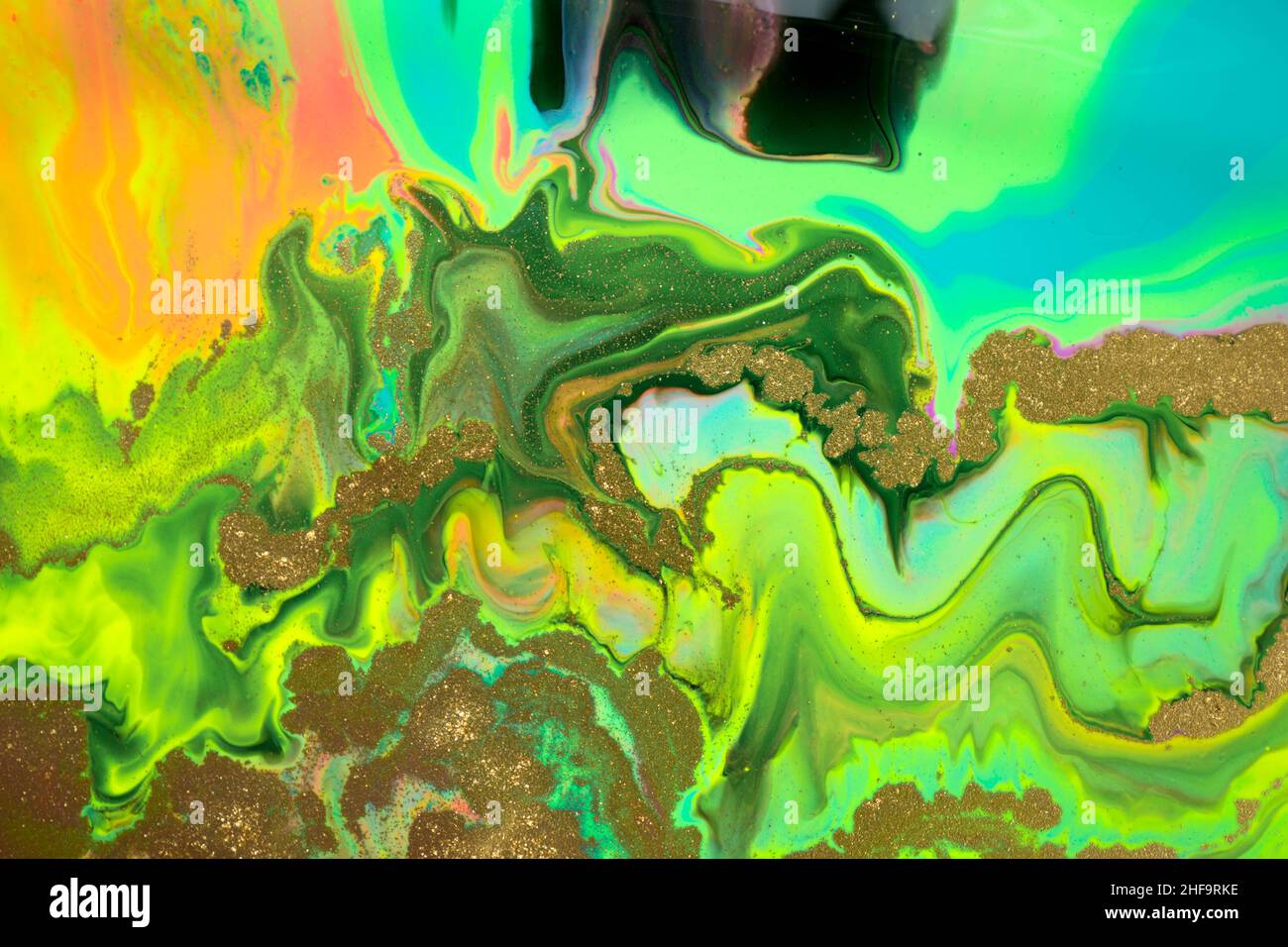 Gradient abstract liquid ink gradient pattern. Fluorescent liquid bright texture Stock Photo - Alamy