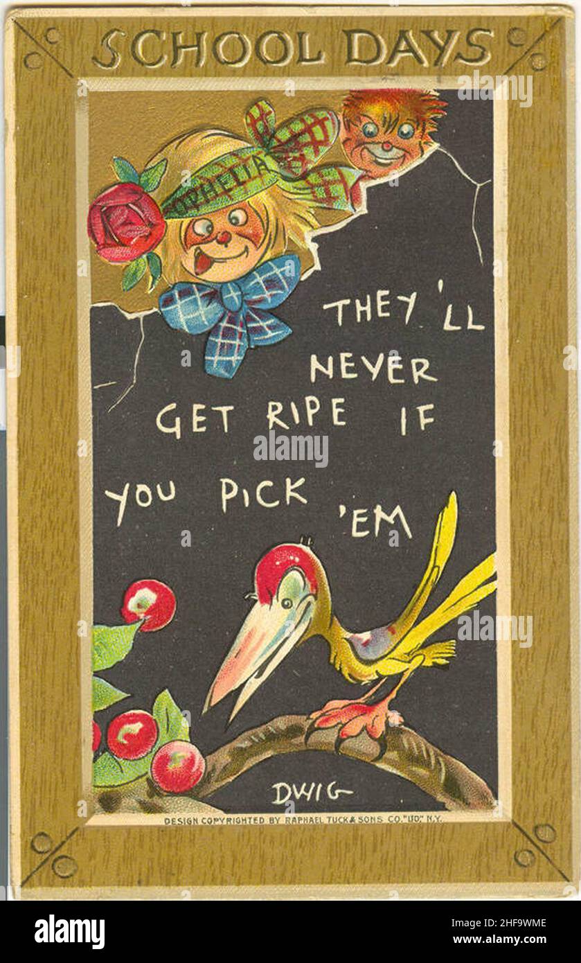 School Days, Raphael Tuck & Sons' postcard series no. 170, printed in ...