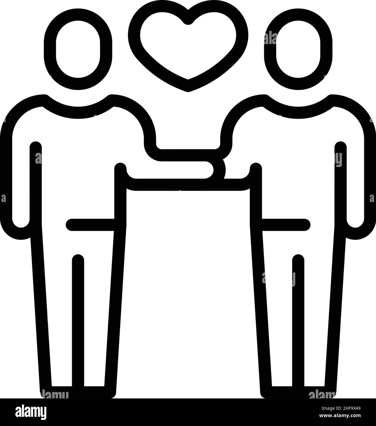 Public care icon outline vector. Value impact. Company social Stock ...