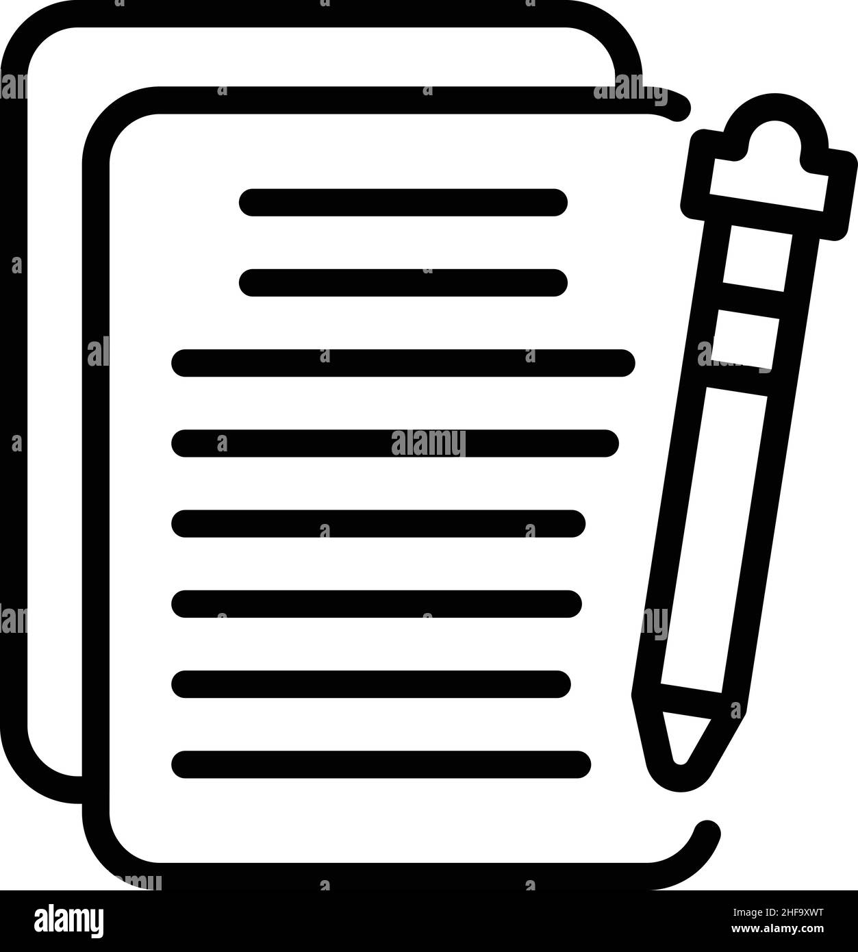 Paper collateral icon outline vector. Loan payment. Bank finance Stock ...