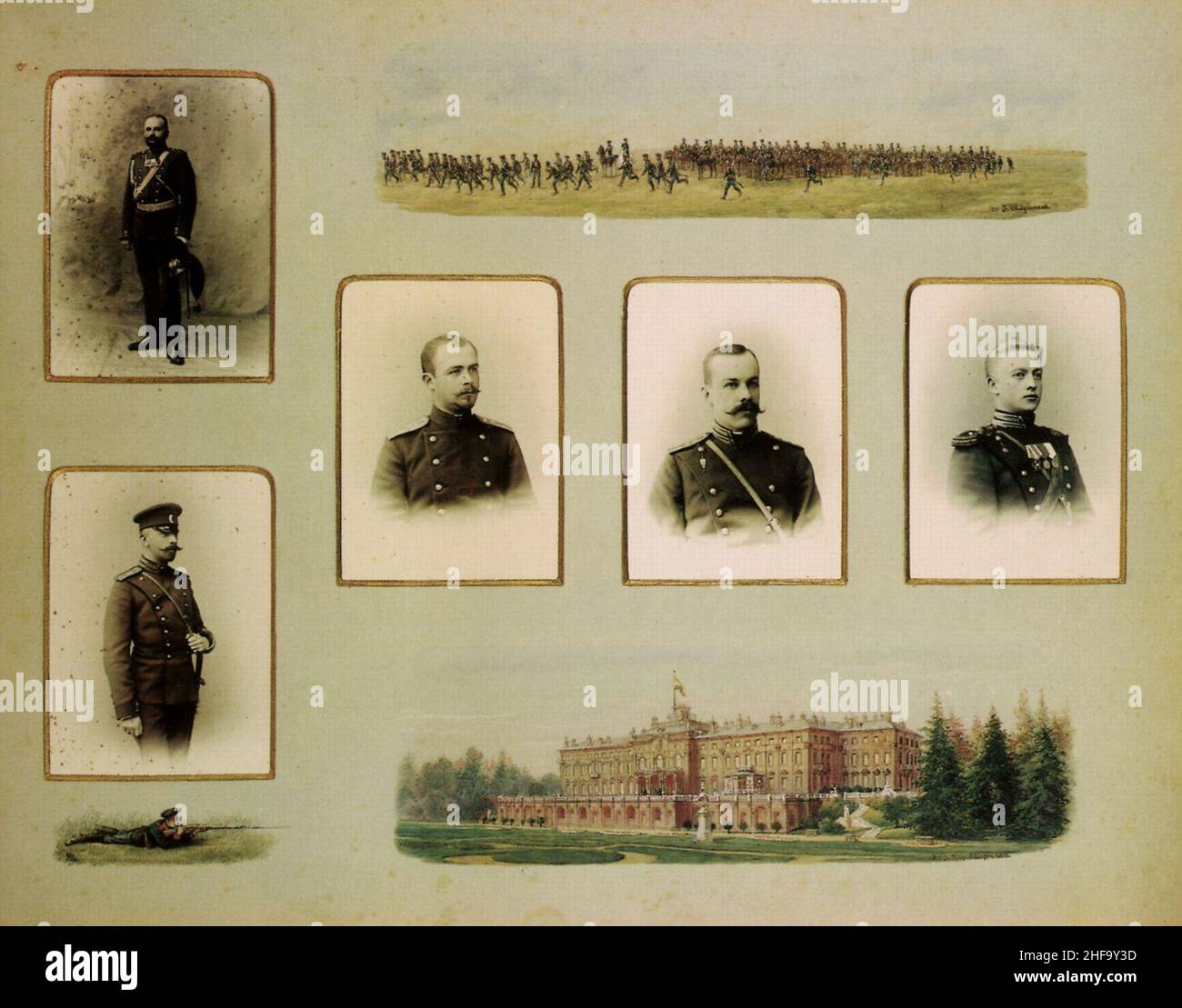 Schrader und Renz - Porträts aus dem Album »Offiziere des Garde-Pferde ...