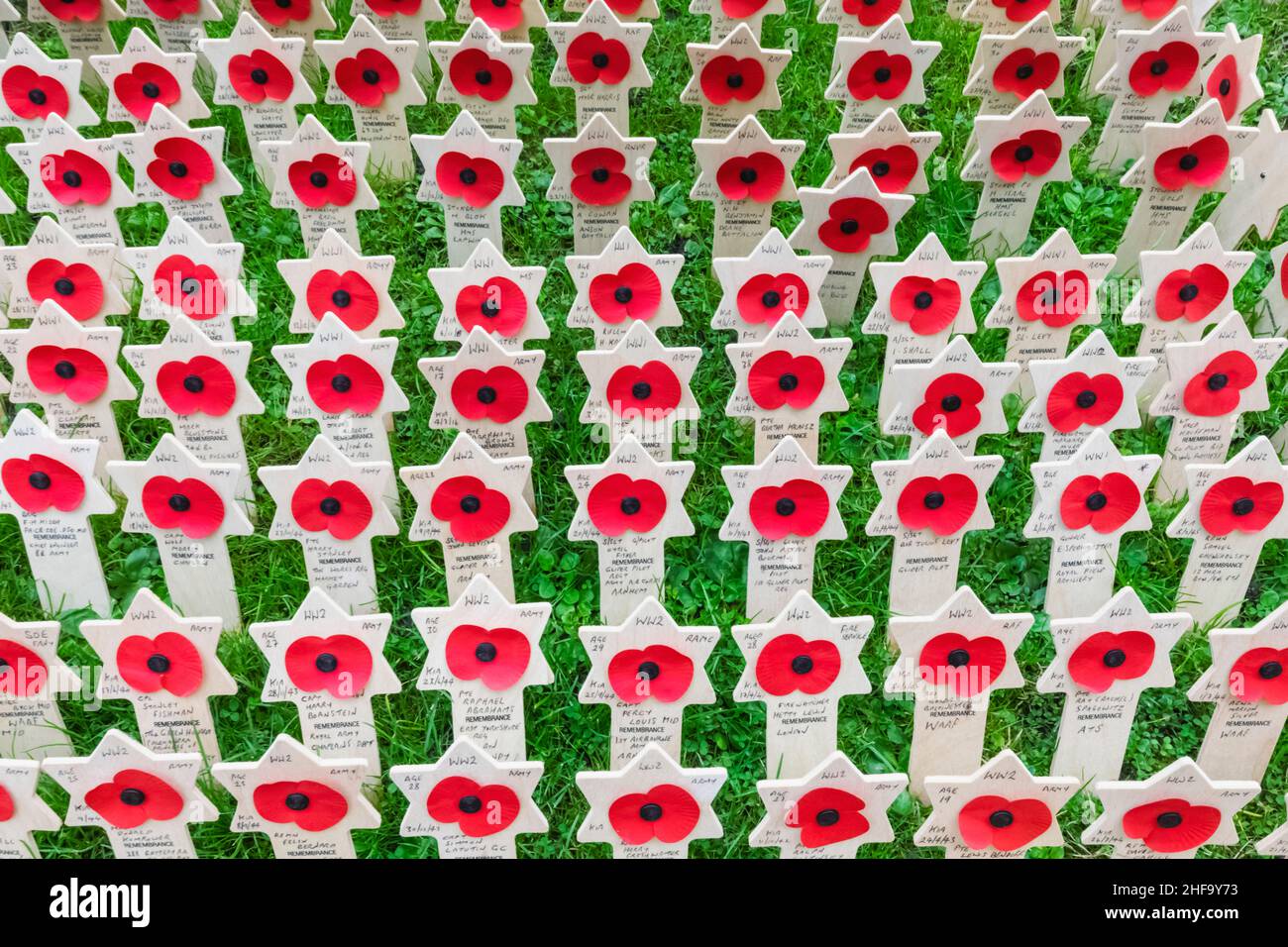 England, London, Westminster Abbey, The Field of Remembrance, Display ...
