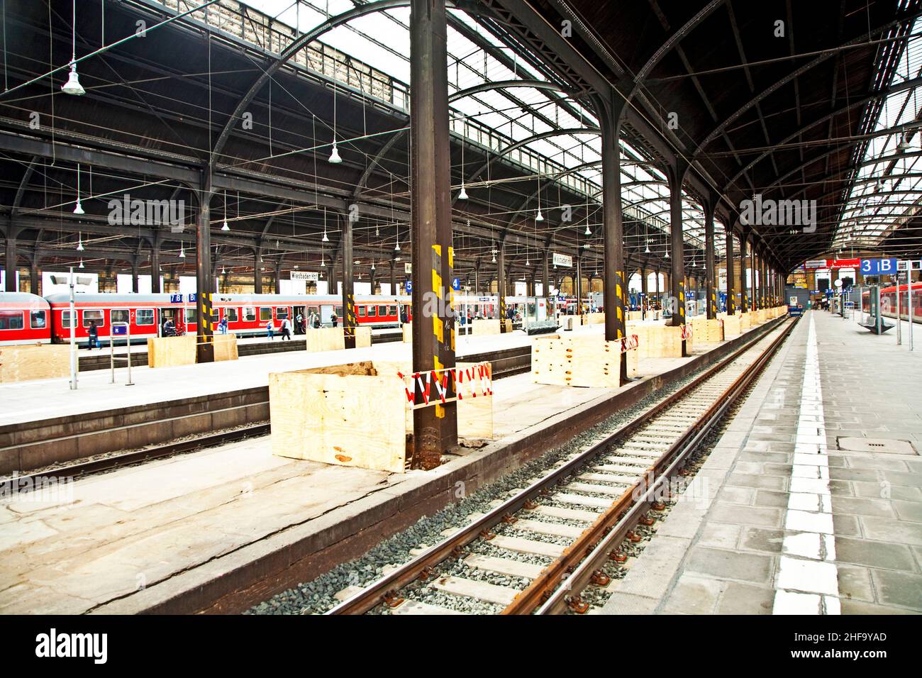 iron classicistic train station from inside Stock Photo - Alamy