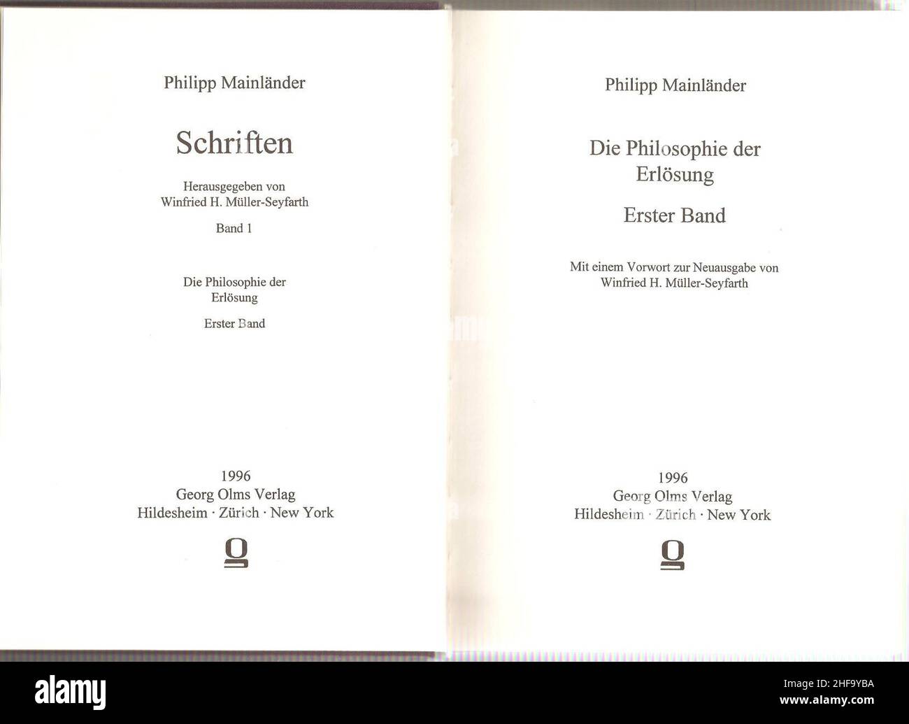 Schriften Mainländer M1-01 Stock Photo - Alamy