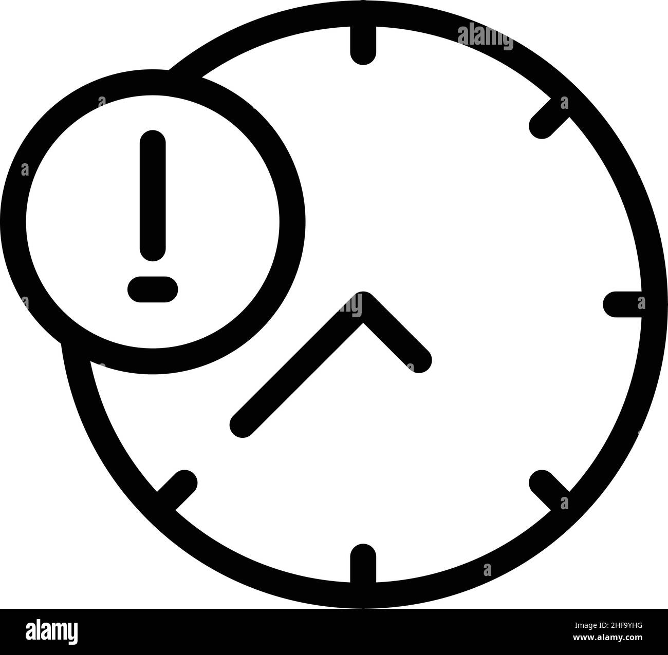 Duration clock icon outline vector. Digital timer. Call schedule Stock ...