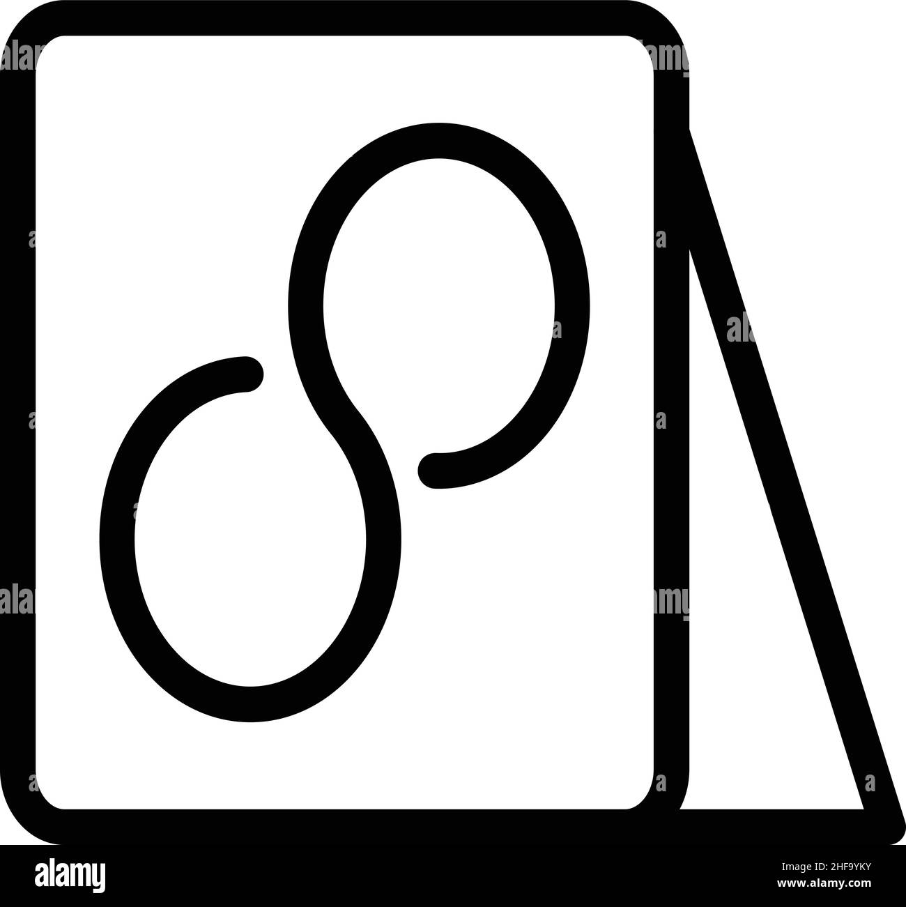 Infinite duration icon outline vector. Time clock. Length h Stock ...