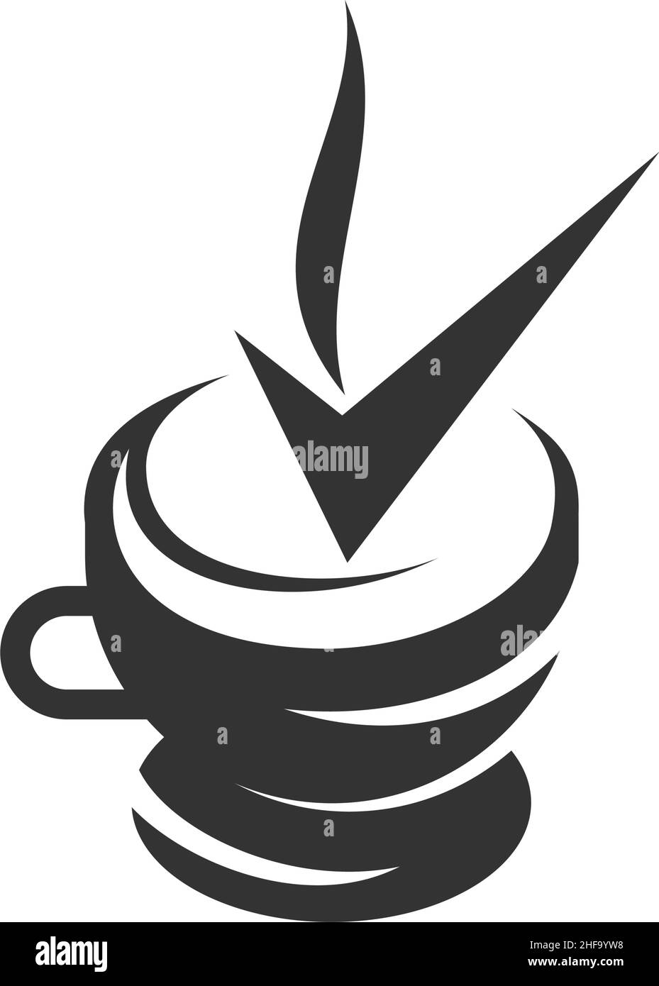 Coffee Check recommended Icon Illustration Brand Identity Stock Vector ...