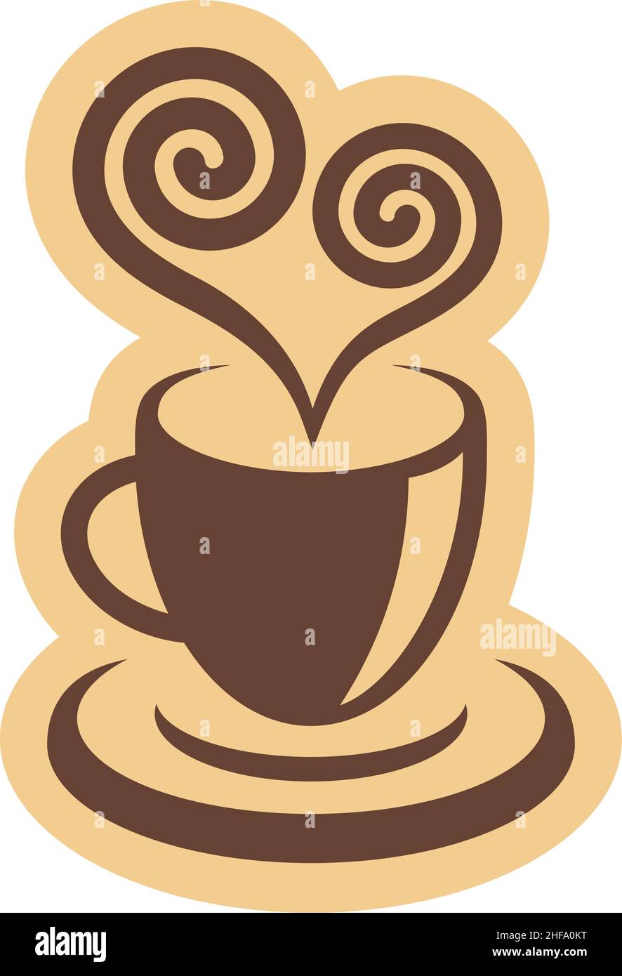 Espresso cup saucer heart Stock Vector Images - Alamy