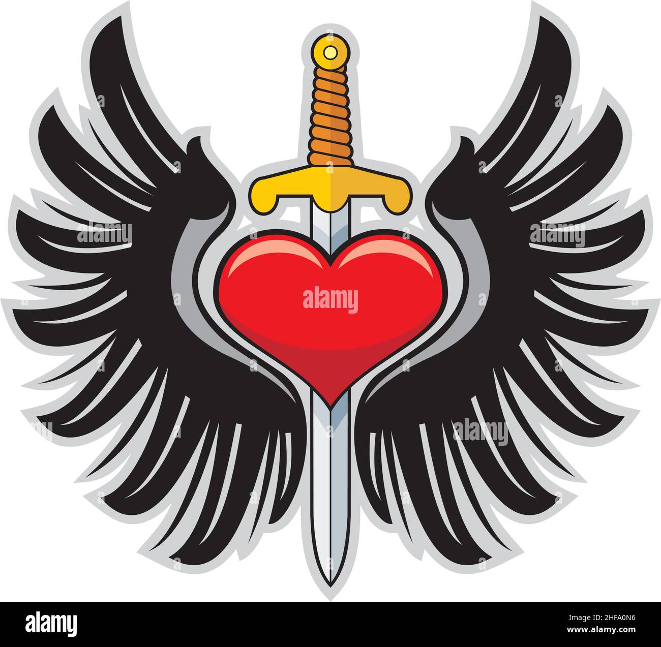 Heart With Sword Tattoo