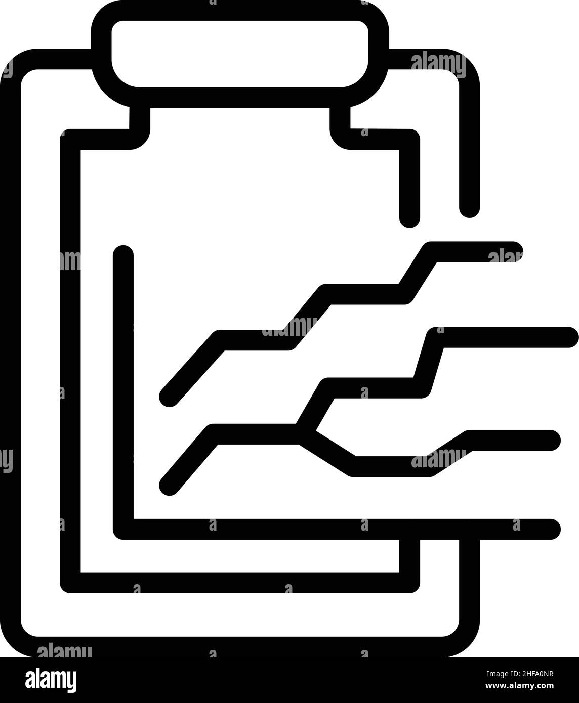 Clipboard chart icon outline vector. Seo web. Research service Stock ...