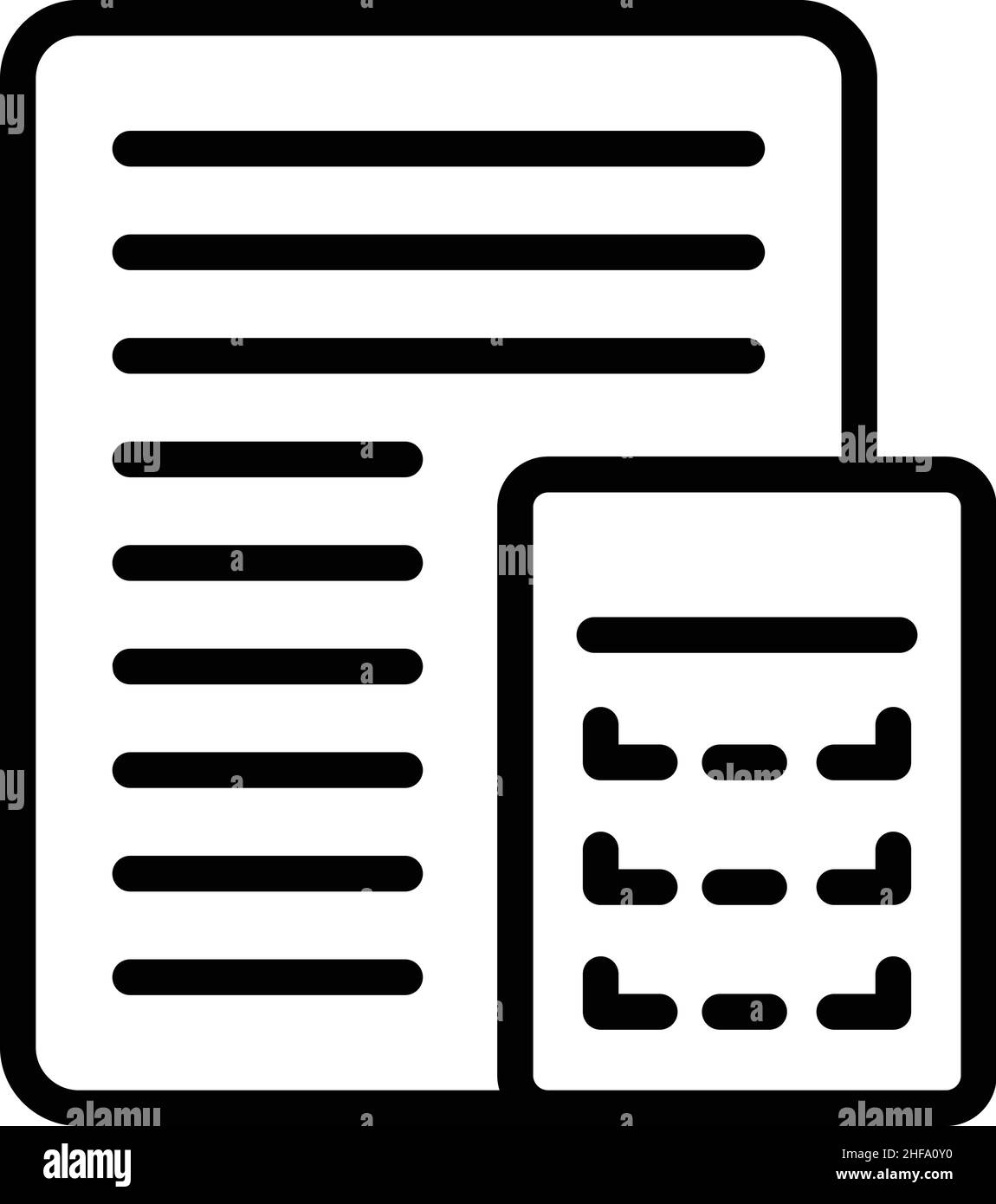 Seo contract icon outline vector. Site search. Chart element Stock ...