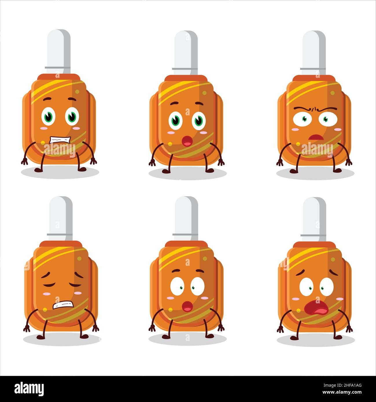 Character cartoon of orange correction pen with scared expression ...