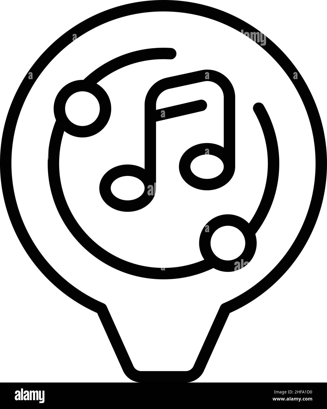 Store music location icon outline vector. Shop map. Gps mall Stock ...