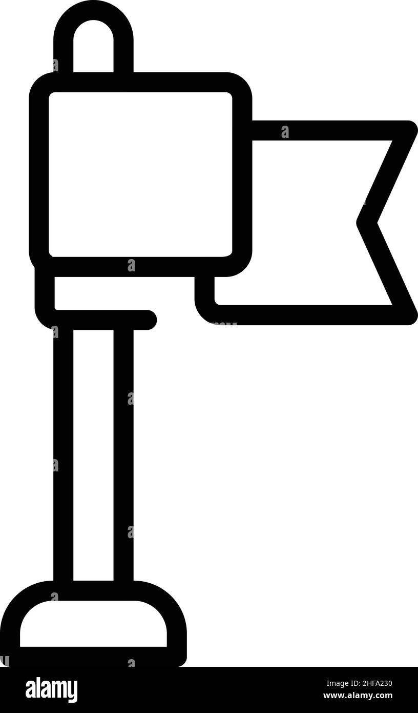 Flag point icon outline vector. Shop map. Gps mall Stock Vector Image & Art - Alamy