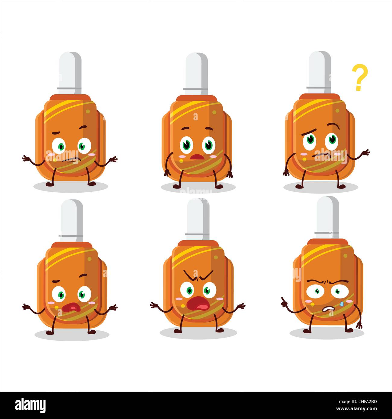 Cartoon character of orange correction pen with what expression. Vector ...