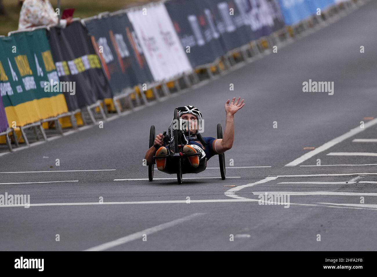 Ballarat, Australia, 15 January, 2022. Alexander Welsh crosses the ...