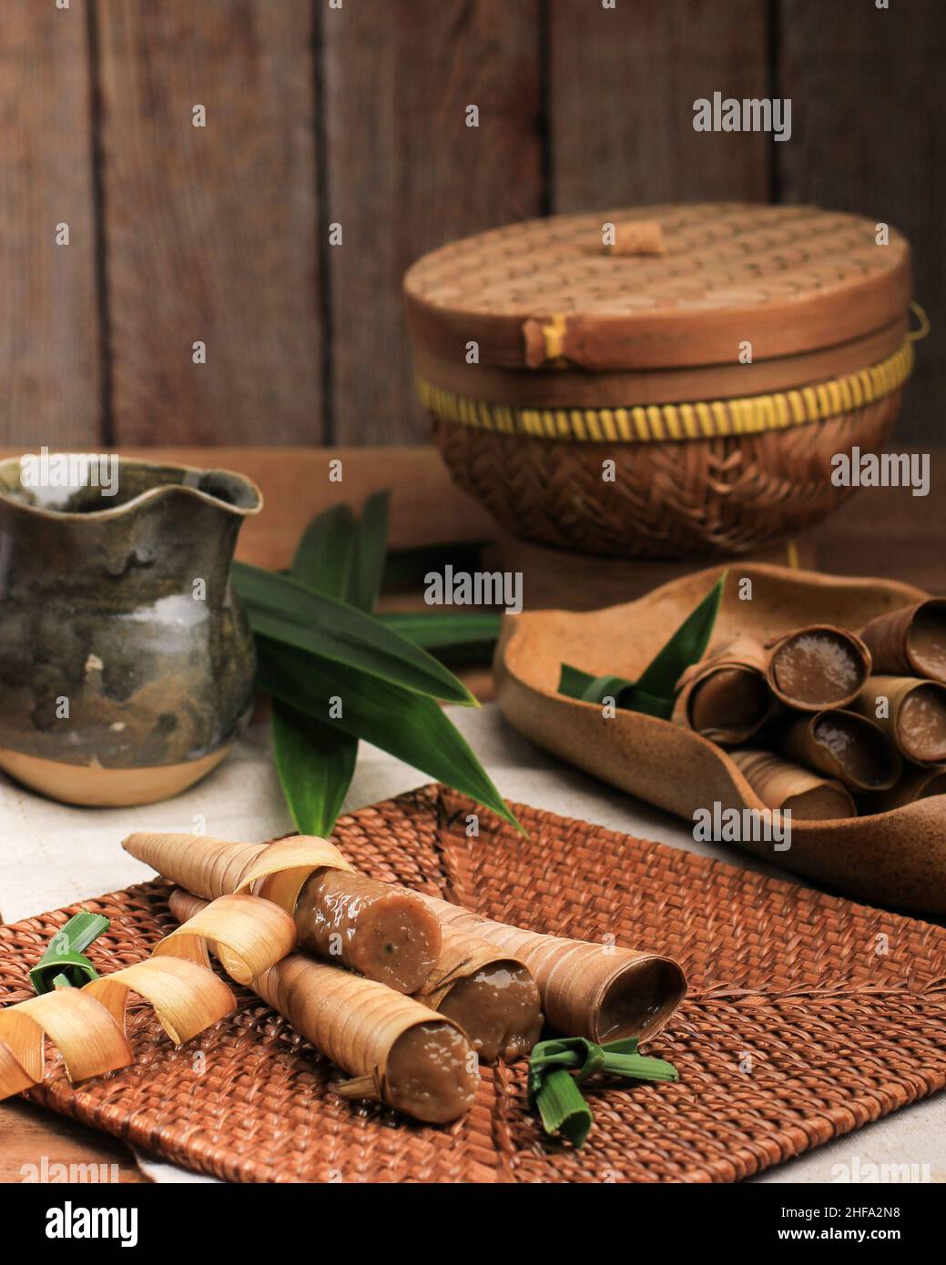 Clorot or Celorot, is Javanese Traditional Food. Made From Rice Powder ...