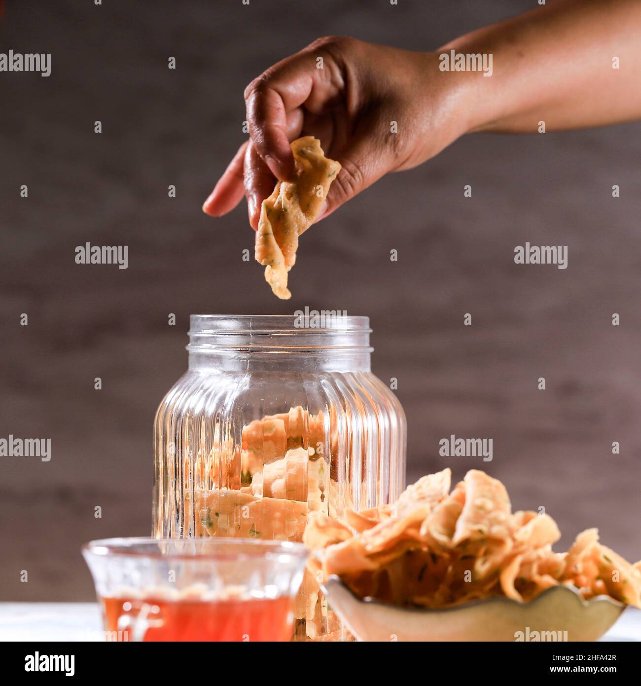 Delicious Pangsit Goreng (Kerupuk Pangsit) Traditional Crispy Fried ...
