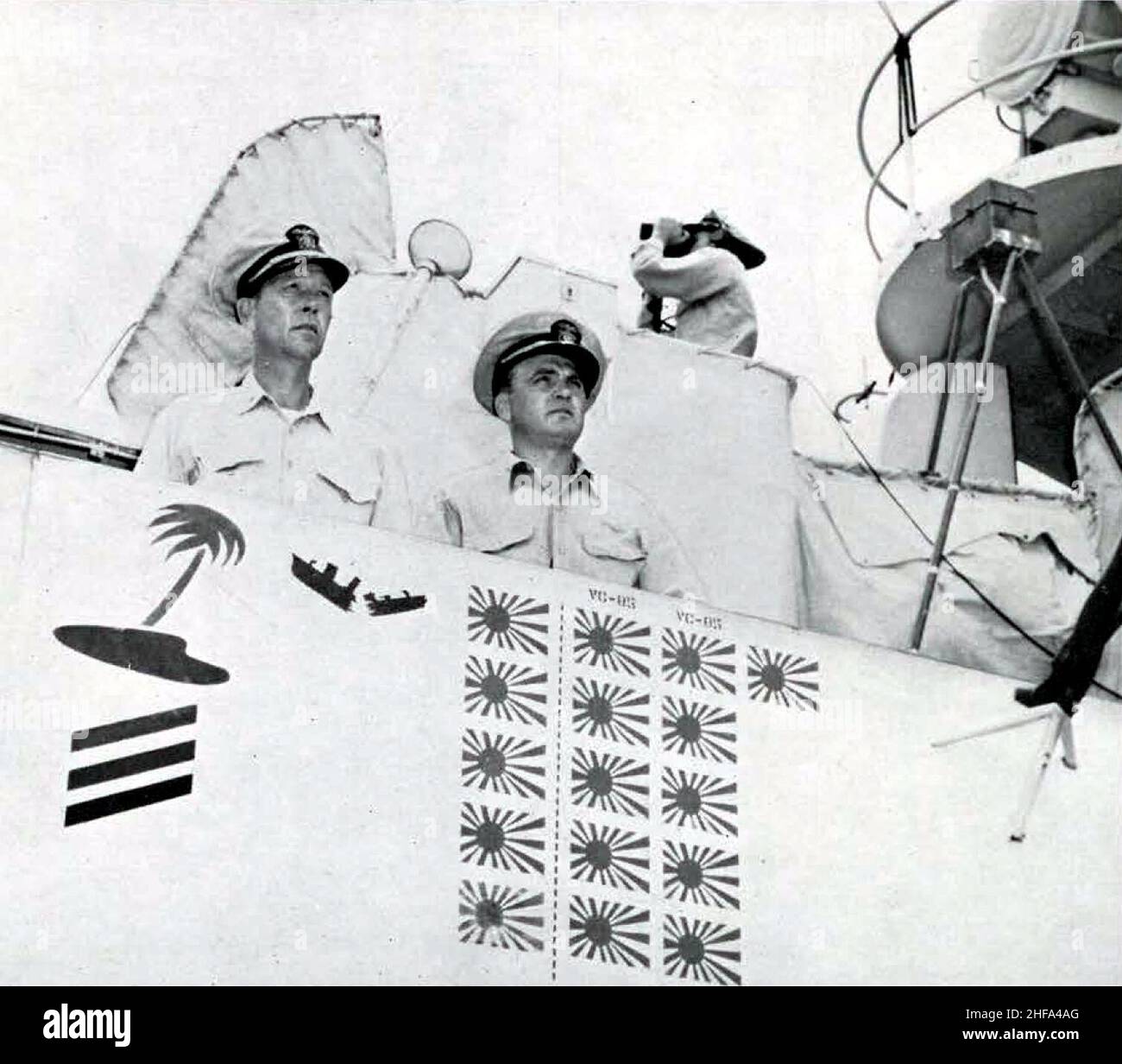 Scoreboard of USS Lunga Point (CVE-94), in 1945 Stock Photo - Alamy