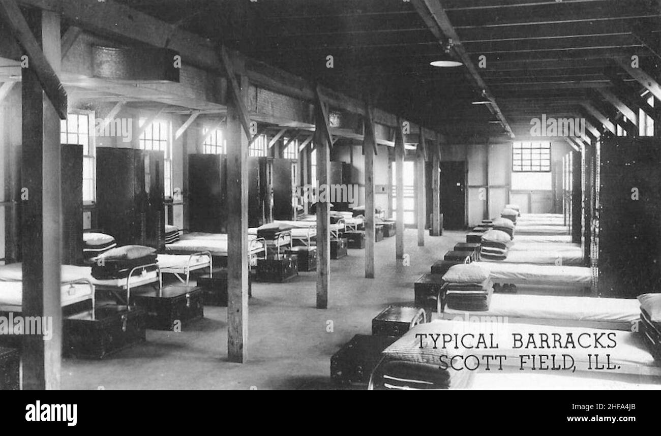Scott Field - EM Barracks Interior Stock Photo - Alamy