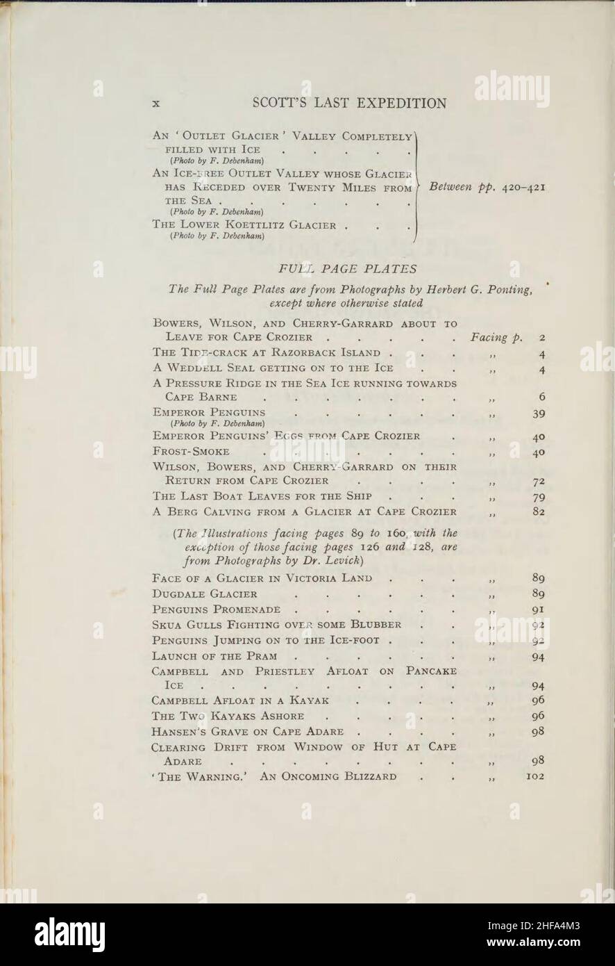 Scott's last expedition (Page x Stock Photo - Alamy