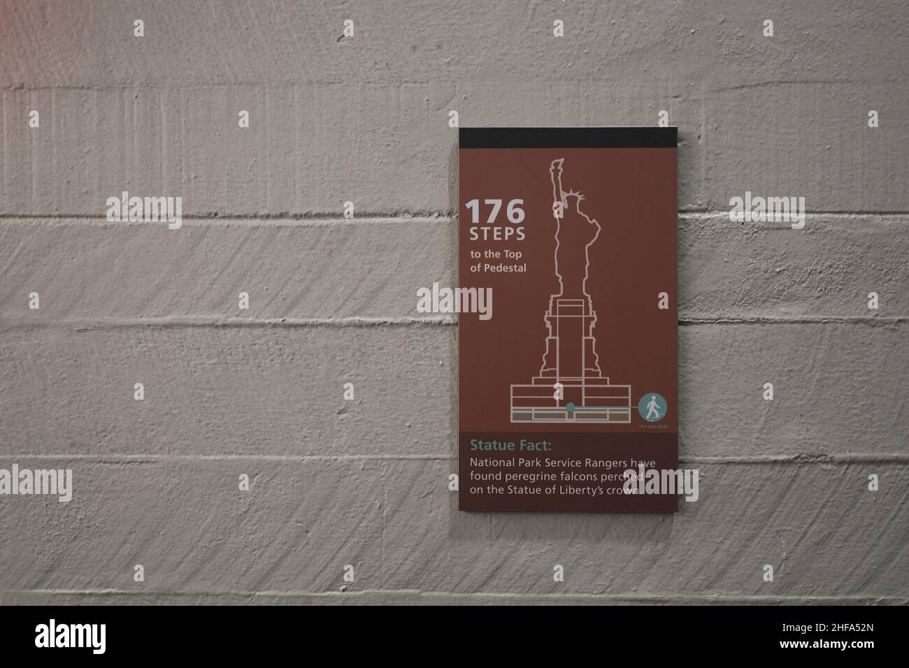 Steps to climb the Statue of Liberty Stock Photo - Alamy