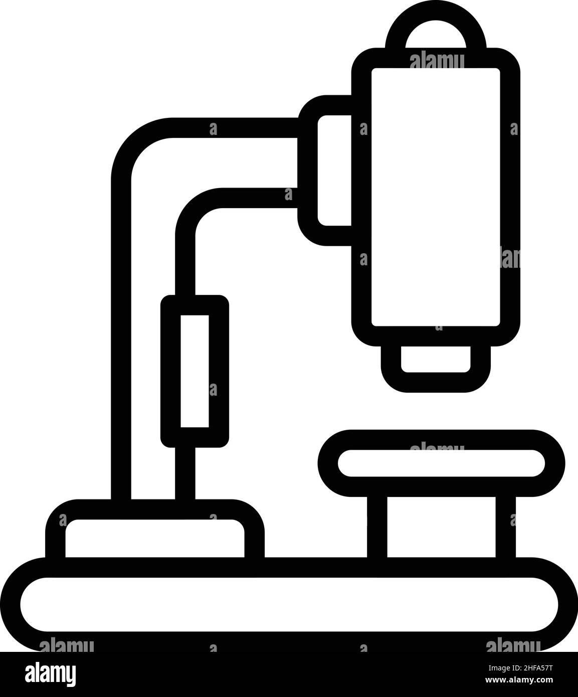 Nurse microscope isolated icon Black and White Stock Photos & Images ...